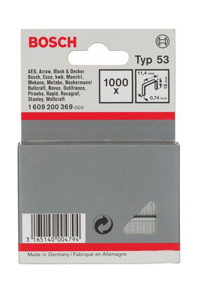 Bosch - İnce Zımba Teli Tip 53 - 11,4 X 0,74 X 18 Mm Bosch - İnce Zımba Teli Tip 53 - 11,4 X 0,74 X 18 Mm