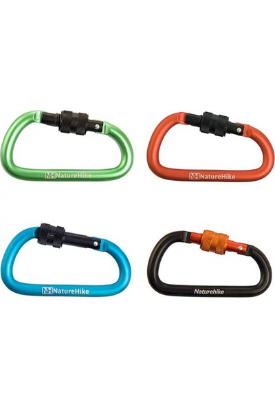 Naturehike D-Type Çok Fonksiyonlu Karabina - NH15A008-D BLC Naturehike D-Type Çok Fonksiyonlu Karabina - NH15A008-D BLC