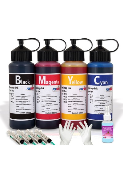 Forprint Epson L Serisi Uyumlu Mürekkep Seti 4 x 500 ml Forprint Epson L Serisi Uyumlu Mürekkep Seti 4 x 500 ml