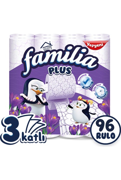 Familia Plus Parfümlü Tuvalet Kağıdı Jumbo Paket 96 Rulo Familia Plus Parfümlü Tuvalet Kağıdı Jumbo Paket 96 Rulo