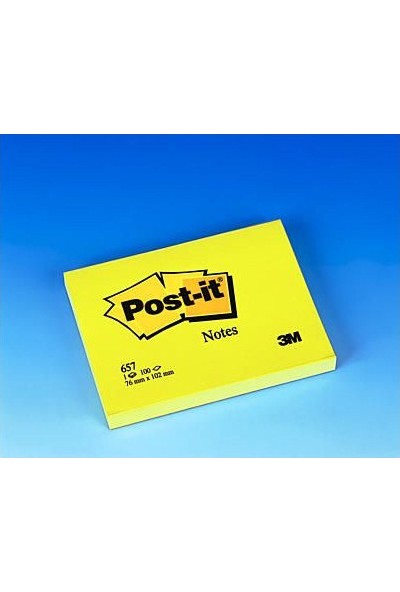 3M Post-it® Not. Sarı. 100 yaprak. 76x102mm