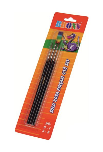 Brons Suluboya Fırça Seti 4 Lü (0-1-3-5) Br-616 Brons Suluboya Fırça Seti 4 Lü (0-1-3-5) Br-616