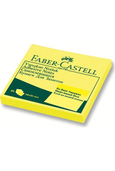 Faber-Castell Yapışkan Notluk 50x50mm Fosforlu Sarı Faber-Castell Yapışkan Notluk 50x50mm Fosforlu Sarı