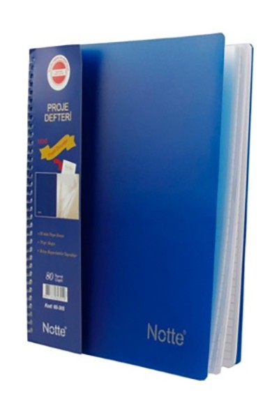 Notte 60305 Plastik Kapak Spiralli A4 Proje Defteri Çizgili 80 Yaprak Notte 60305 Plastik Kapak Spiralli A4 Proje Defteri Çizgili 80 Yaprak