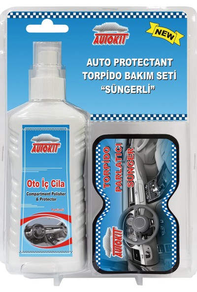 Autokit Torpido Bakım Seti (Oto İç Cİila Parfümlü Ve Torpido Parlatıcı Sünger)
