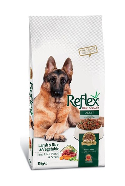 Reflex Adult Dog Kuzu Etli & Pirinçli & Sebzeli Yetişkin Köpek Maması 15 Kg