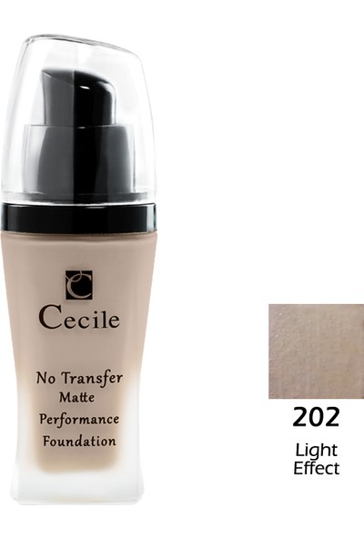 Cecile Mat Fondöten / No Transfer Matte Performance Foundatıon 202 Cecile Mat Fondöten / No Transfer Matte Performance Foundatıon 202