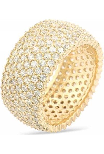 Ervanur Gümüş 7 Sıra Altın Kaplama Tamtur Kadın Yüzük Ervanur Gümüş 7 Sıra Altın Kaplama Tamtur Kadın Yüzük