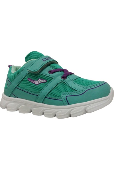 Cool 502 Su Yeşili Mor Cırtlı Çocuk Spor Ayakkabı