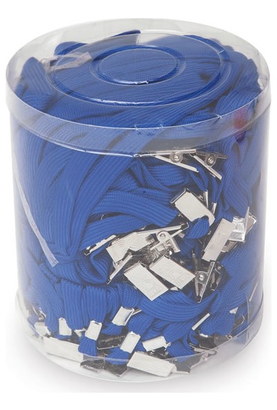 İnox Klipsli Yaka Kartı İpi(Mavi) 7705 İnox Klipsli Yaka Kartı İpi(Mavi) 7705