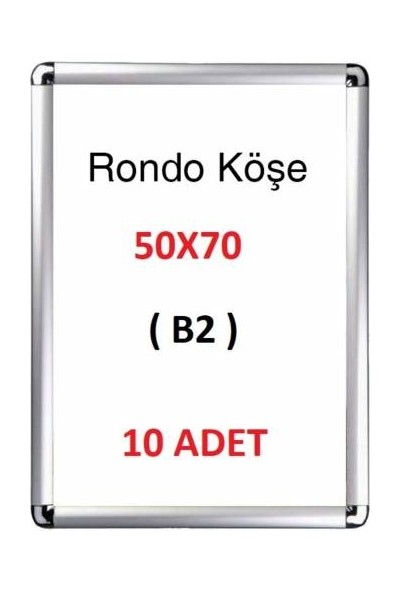 Abc 10 Adet 50X70 Cm (B2) Rondo Çerçeve Açılır Kapanır Reklam Panosu