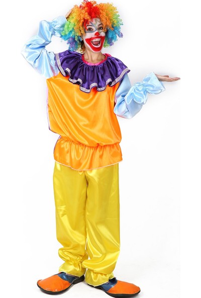 Annee Bakk Palyaço Kostümü İkili Takım Yetişkin