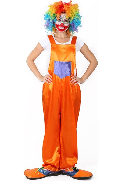 Annee Bakk Palyaço Kostümü Turuncu Bahçevan