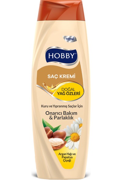 Hobby Saç Kremi 600Ml Argan-Papatya Hobby Saç Kremi 600Ml Argan-Papatya
