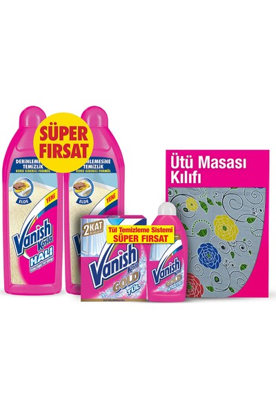 Vanish Tül Sistem + Vanish Halı Eldex2 Alana Ütü Masası Kılıfı Hediye