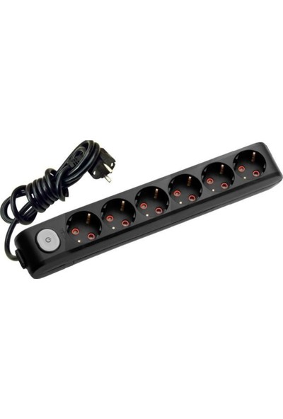 Viko Multilet Siyah Altılı Çocuk Korumalı Anahtarlı 2 m Topraklı Grup Priz Viko Multilet Siyah Altılı Çocuk Korumalı Anahtarlı 2 m Topraklı Grup Priz