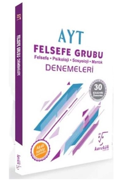 Karekök Yayınları AYT Felsefe Grubu Denemeleri Kitabı Karekök Yayınları AYT Felsefe Grubu Denemeleri Kitabı