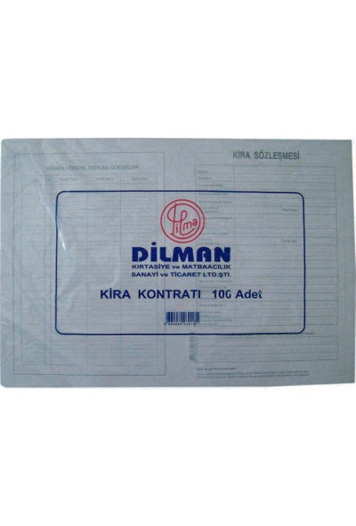 Dilman Kira Kontrati 100 Lü