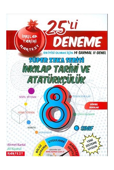 Nartest Yayınevi 8. Sınıf Nar T.C. İnkılap Tarihi Ve Atatürkçülük 25 Deneme Sınavı (14 Sarmal + 10 Genel) Nartest Yayınevi 8. Sınıf Nar T.C. İnkılap Tarihi Ve Atatürkçülük 25 Deneme Sınavı (14 Sarmal + 10 Genel)
