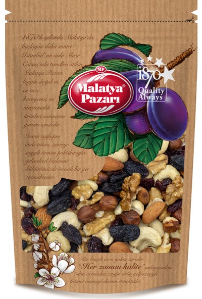 Malatya Pazarı Kuruyemişçilik Diyet Karışık Kuruyemiş 250 gr