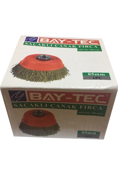 Bay-Tec Çanak Tel Fırça Saçaklı 85 Mm