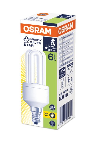 Osram Duluxstar 11W/600 Lümen 2700K E 14 Warm White Osram Duluxstar 11W/600 Lümen 2700K E 14 Warm White
