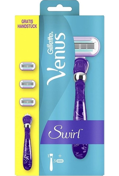 Gillette Venus Swirl Tıraş Makinesi + 3 Yedek Set Gillette Venus Swirl Tıraş Makinesi + 3 Yedek Set