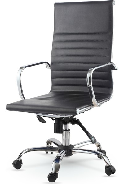Mezura Ofis Chrome Yönetici Koltuğu Siyah Mezura Ofis Chrome Yönetici Koltuğu Siyah