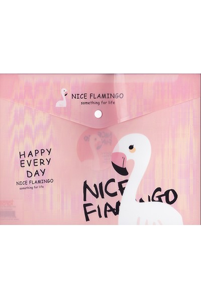 Vintage Label Flamingo Çıt Çıt Dosya