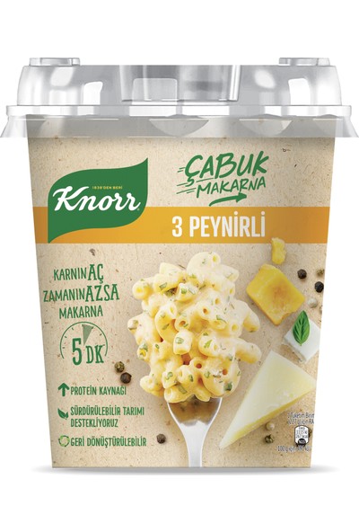 Knorr Çabuk Makarna 3 Peynirli 67 gr Knorr Çabuk Makarna 3 Peynirli 67 gr