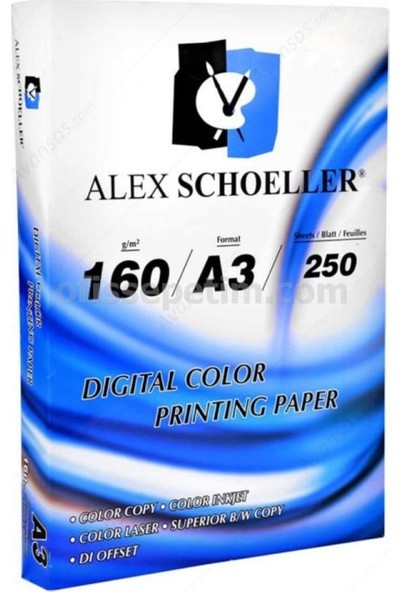 Alex Schoeller A3 Fotokopi Kağıdı Laser-Copy-Inkjet 250 Li 120 Gr Beyaz Alex Schoeller A3 Fotokopi Kağıdı Laser-Copy-Inkjet 250 Li 120 Gr Beyaz