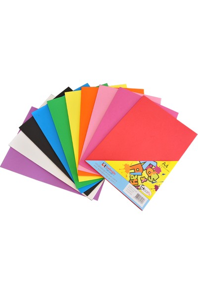 Bafix Yapışkanlı Eva A-4 Düz Renk Adhesive 10 Lu (10 Adet 1 Paket)