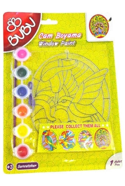 Bu-Bu Bubu-00125 Cam Boyama Seti Tekli