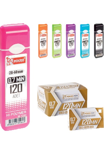 Mikro M-1260 Min 0,7 Mm Versatil Kalem Ucu 60 Mm 12 Li (1 Paket 12 Adet) Mikro M-1260 Min 0,7 Mm Versatil Kalem Ucu 60 Mm 12 Li (1 Paket 12 Adet)