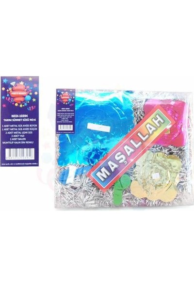 Nedi Doğum Günü Süs Takımı Şeffaf Kutulu Küçük Set 10286