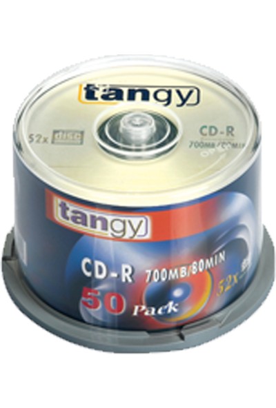 Tangy Cd-R 700 Mb 80 Min 2X-52X 50 Li (1 Paket 50 Adet) 10394