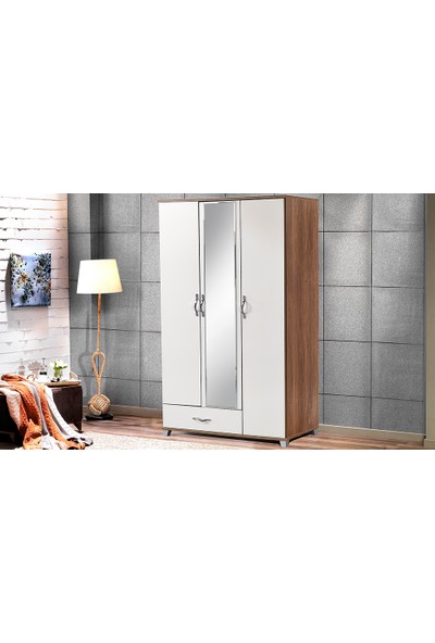Cadde Yıldız İpek 3 Kapılı Gardrop