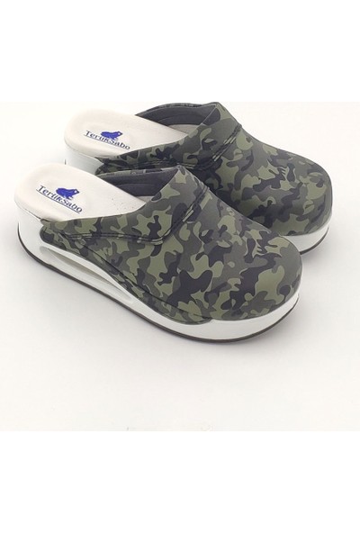 Terliksabo Yeşil Kamuflaj Air Max Sabo Terlik