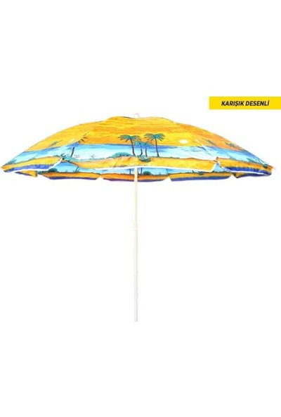 İkbal Çınar Plaj Bahçe Şemsiyesi 180Cm Polyester Baskılı İkbal Çınar Plaj Bahçe Şemsiyesi 180Cm Polyester Baskılı