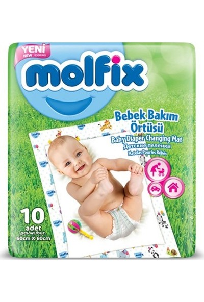 Molfix Bebek Bakım Örtüsü 60X60 cm 10 Adet