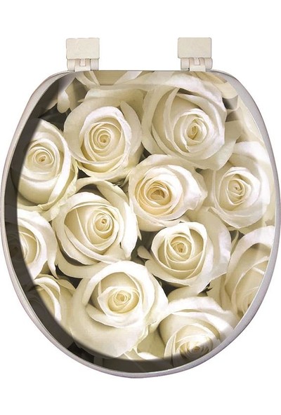 Softy Classic Yumuşak Süngerli Gül Desenli Klozet Kapağı 3564