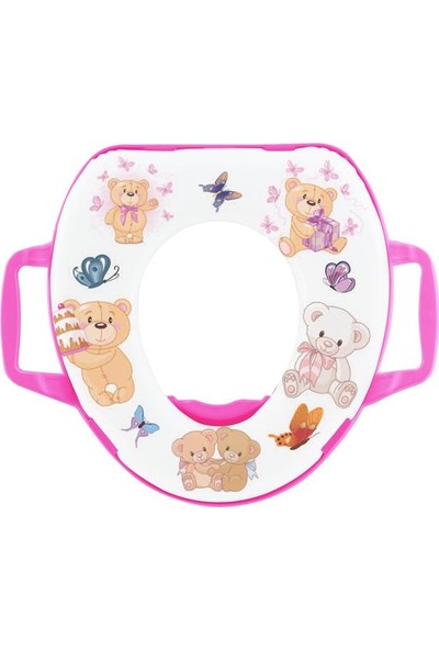 Softy Starlux Çocuk Klozet Adaptörü Pembe Ayıcık Desen