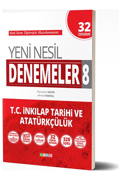 Gama 8. Sınıf LGS T.C. İnkılap Tarihi ve Atatürkçülük Yeni Nesil 32 Deneme Gama 8. Sınıf LGS T.C. İnkılap Tarihi ve Atatürkçülük Yeni Nesil 32 Deneme