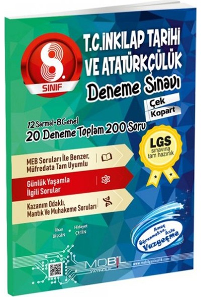 Mobil 8. Sınıf LGS T.C. İnkılap Tarihi ve Atatürkçülük 20 Deneme