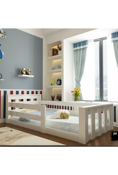 Evbingo İdeal Montessori Karyola Beyaz U6 - 90 x 190 Yatak Uyumlu - Genç - Çocuk Karyolası