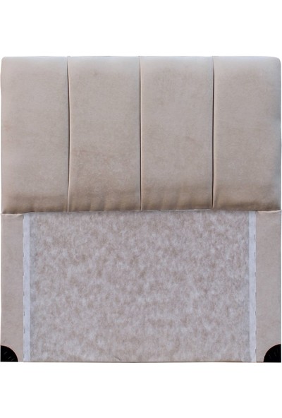 Mobpazar Kamelya Kumaş Baza Başlığı Krem Tek Kişilik 90 cm