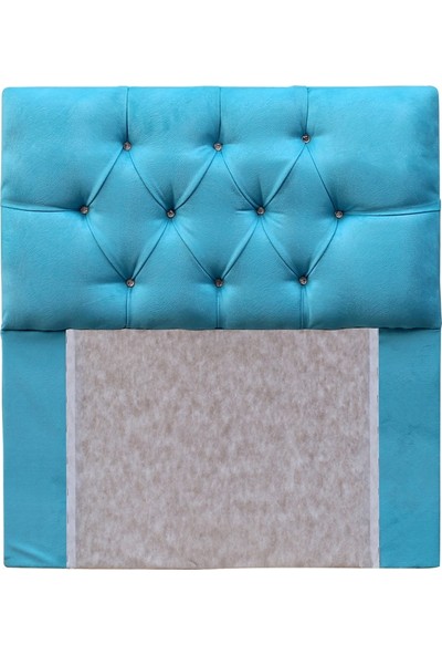 Mobpazar Manolya Kumaş Baza Başlığı Mavi Tek Kişilik 90 cm