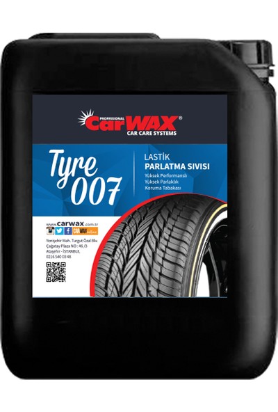 Carwax Rubber Tyre 007 Lastik Parlatma 20 kg