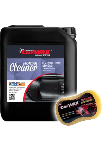 Carwax Çimento Harç Sökücü Mortar Cleaner 5 kg Uygulama Sünger