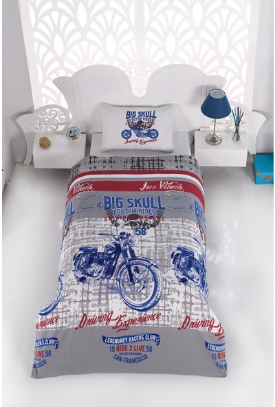 LadyModa Big Skull Tek Kişilik Nevresim Seti